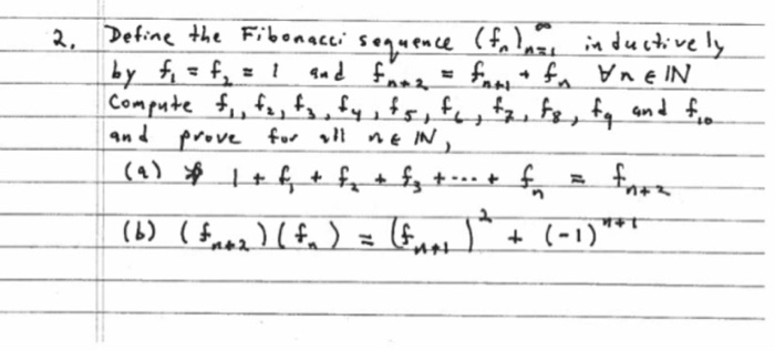 Solved Define the Fibonacci sequence (file inductively by f | Chegg.com