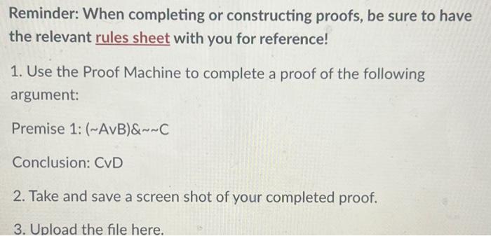 Reminder: When completing or constructing proofs, be | Chegg.com