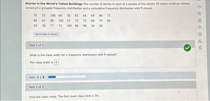 Solved Stories in the World's Tallest Buildings The number | Chegg.com