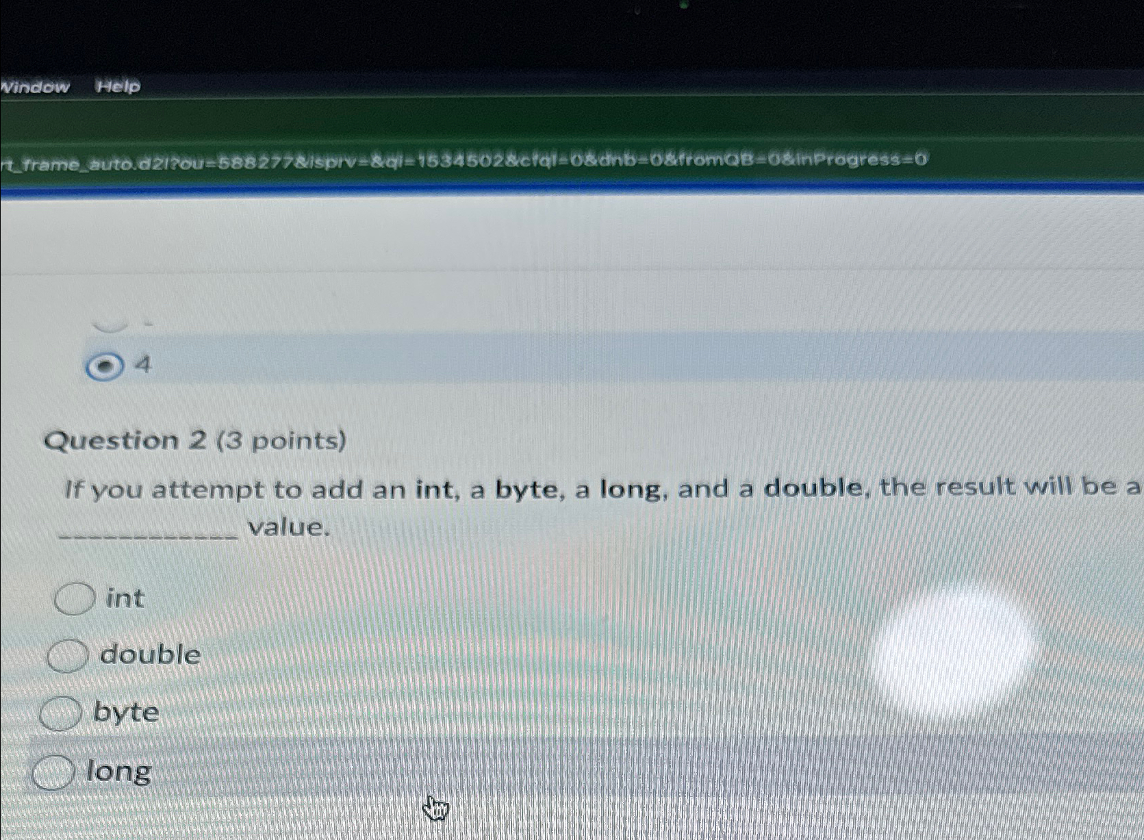 Solved Question 2 ( 3 ﻿points)If you attempt to add an int, | Chegg.com