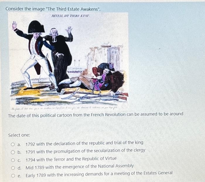 Consider the image "The Third Estate Awakens". The | Chegg.com