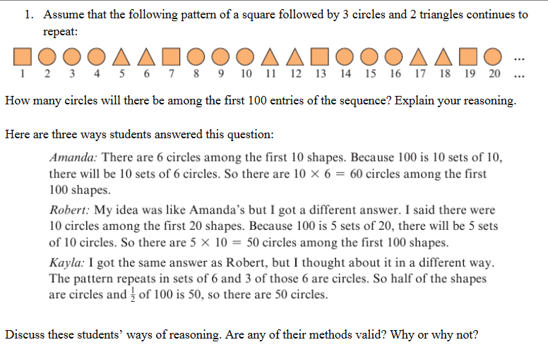Solved by an EXPERT 1. ﻿Assume that the following pattern of a square | Chegg.com