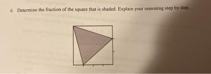 Solved 6. Determine the fraction of the square that is | Chegg.com