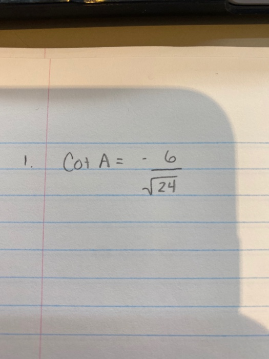 Solved - CotA= 24 | Chegg.com