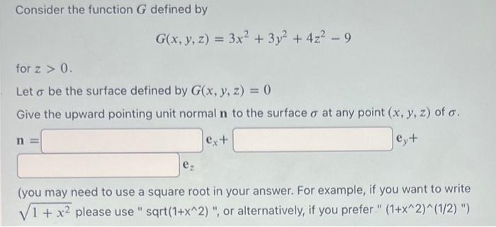 Solved Consider the function G defined by | Chegg.com
