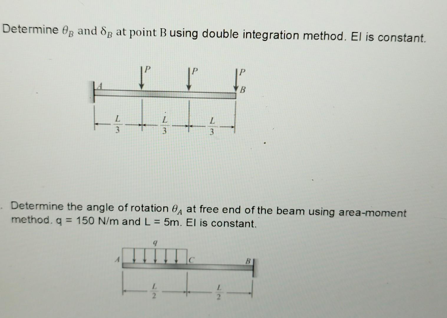 Solved Determine 08 and Og at point B using double | Chegg.com