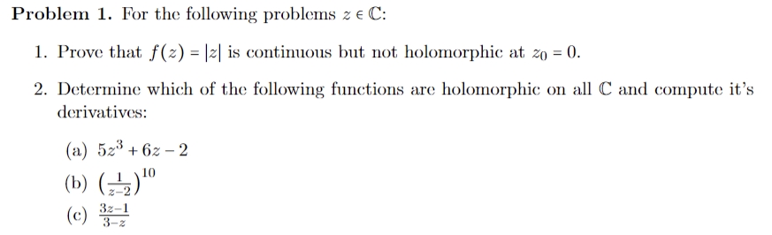 Solved Problem 1. ﻿For the following problems zinC :Prove | Chegg.com