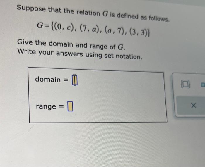 Solved Suppose that the relation G is defined as follows. | Chegg.com