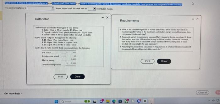 Each morning, Mark Rouse stocks the drink case at | Chegg.com