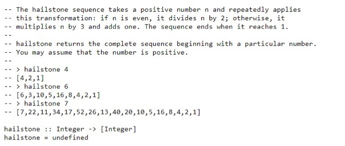 -- The hailstone sequence takes a positive number n | Chegg.com