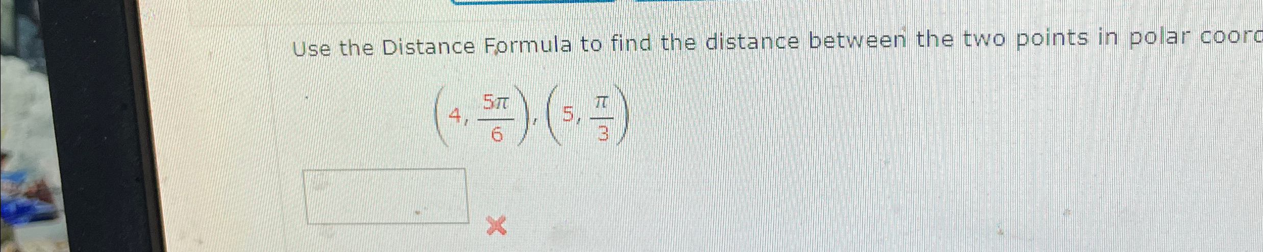 Solved Use the Distance Formula to find the distance between | Chegg.com