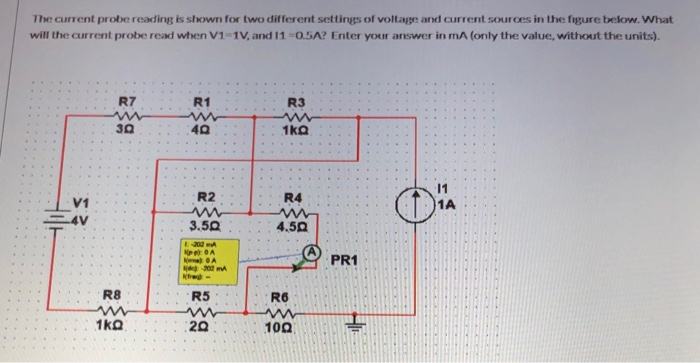 Solved The current probe reading is shown for two different | Chegg.com