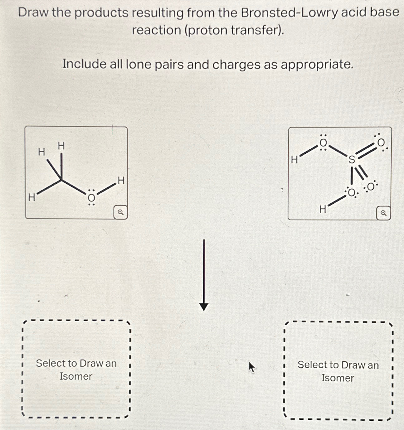 Solved Draw the products resulting from the Bronsted-Lowry | Chegg.com