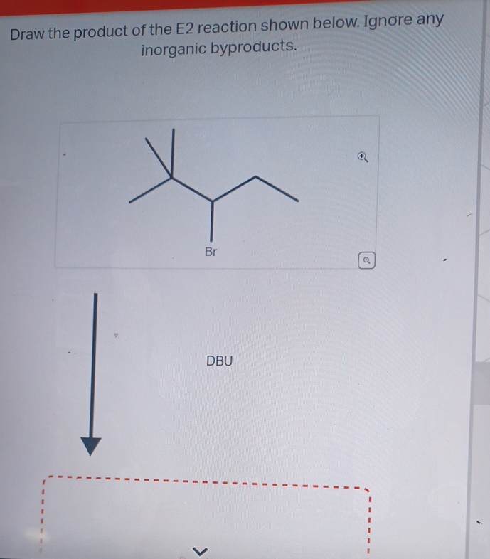 Solved Draw the product of the E2 ﻿reaction shown below. | Chegg.com