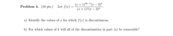 Solved Problem 4. (10 pts.) Let | Chegg.com
