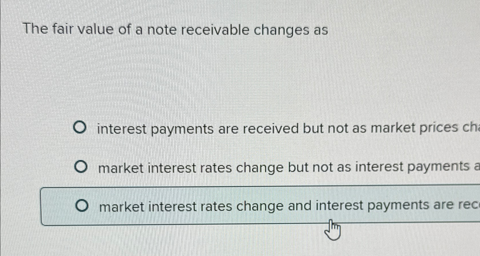 Solved The fair value of a note receivable changes | Chegg.com