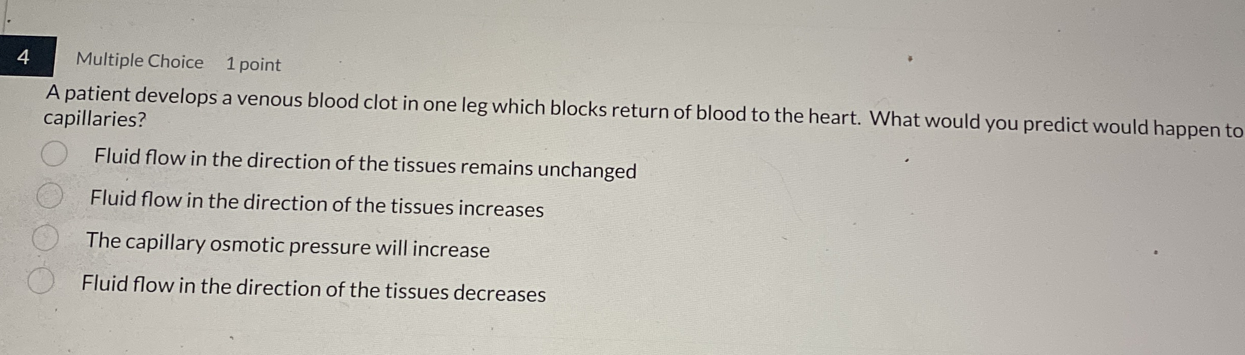 High Quality SOLUTION 4Multiple Choice1 ﻿pointA patient develops a venous | Chegg.com