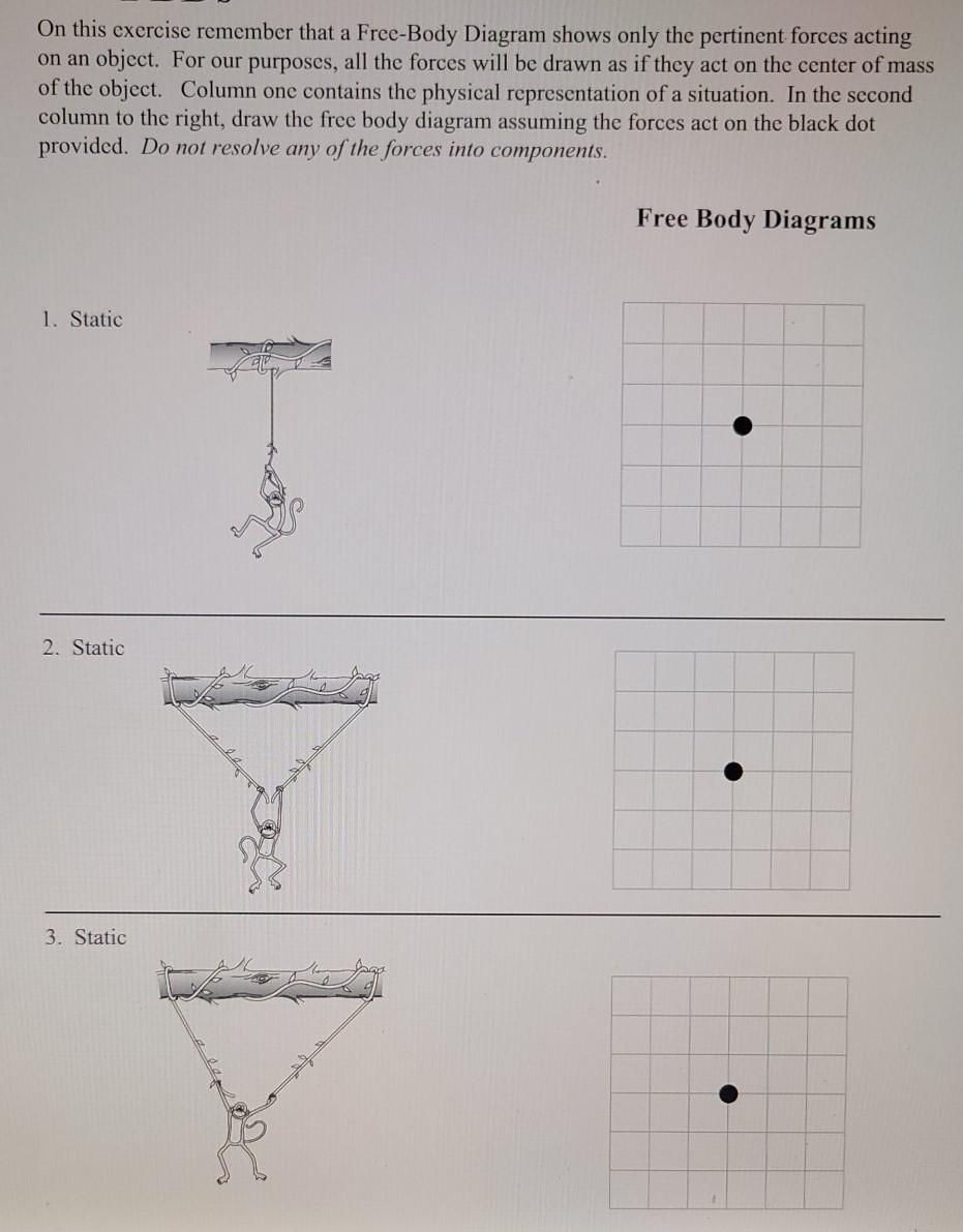 Solved On this exercise remember that a Free-Body Diagram | Chegg.com