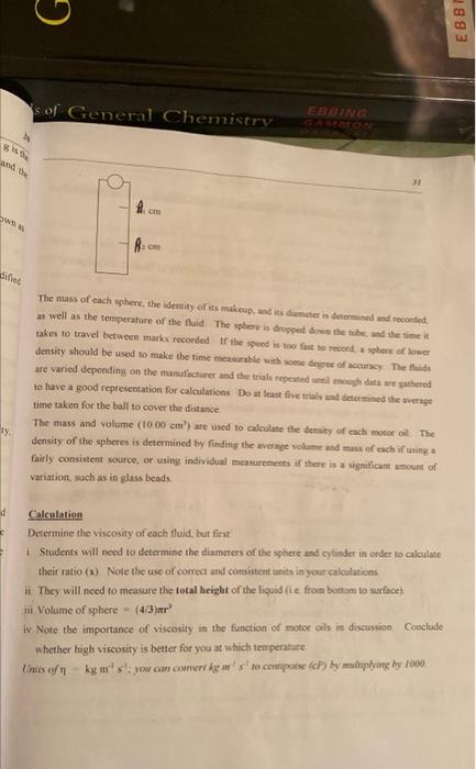 OVERVIEW The falling: sphere method can be used to | Chegg.com