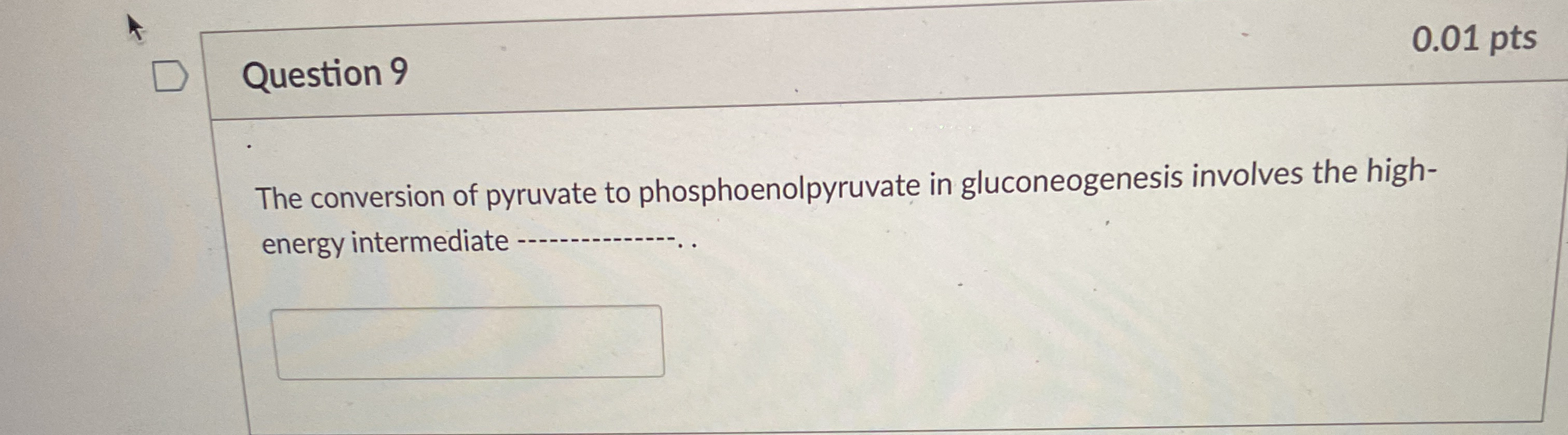 Solved Question 90.01 ﻿ptsThe conversion of pyruvate to | Chegg.com