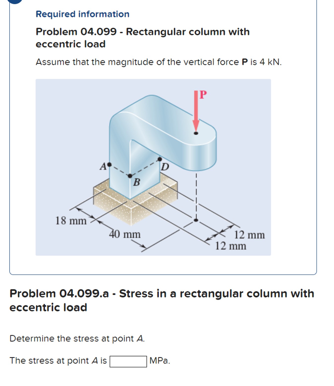 Solved Required informationProblem 04.099 - ﻿Rectangular | Chegg.com