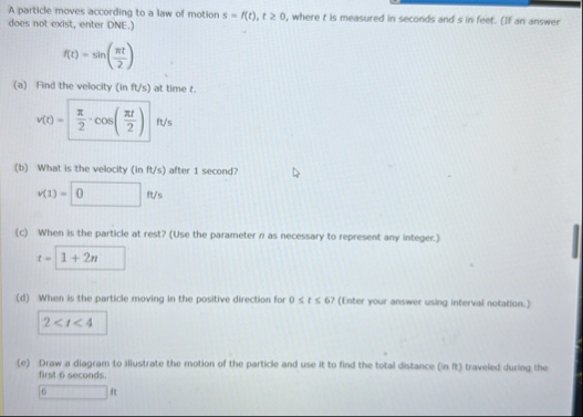 A particle moves according to a law of motion | Chegg.com