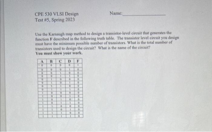 Use the Karnaugh map method to design a | Chegg.com