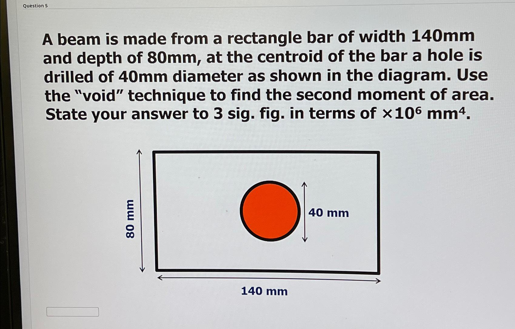 Solved Question 5A beam is made from a rectangle bar of | Chegg.com