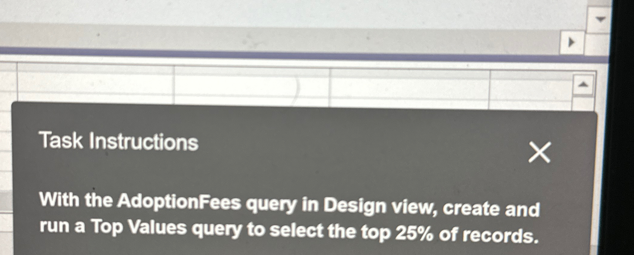Solved Task InstructionsWith the AdoptionFees query in | Chegg.com
