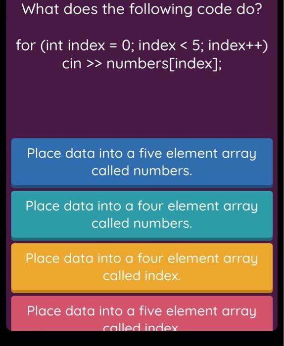 Solved Which Of The Following Is A Valid C Array 3158