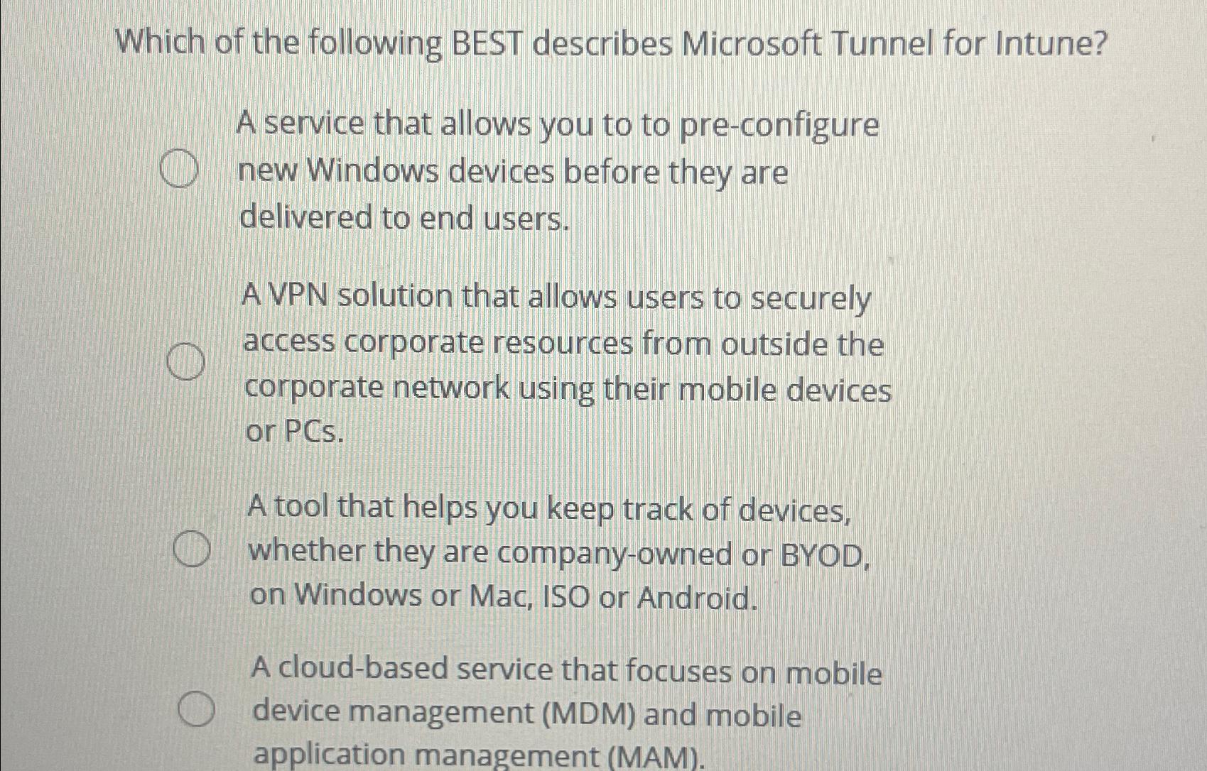 Solved Which of the following BEST describes Microsoft | Chegg.com