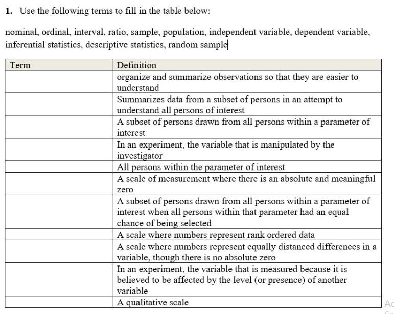 Solved 6. In each of the following sentences, identify the | Chegg.com