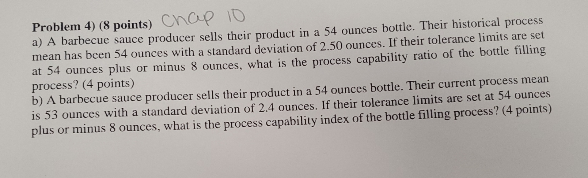 Solved Problem 4) (8 ﻿points)a) ﻿A barbecue sauce producer | Chegg.com