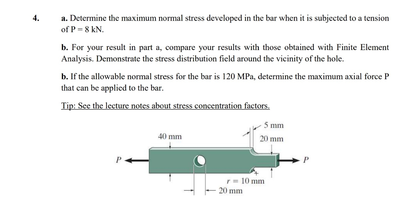 Solved a. ﻿Determine the maximum normal stress developed in | Chegg.com