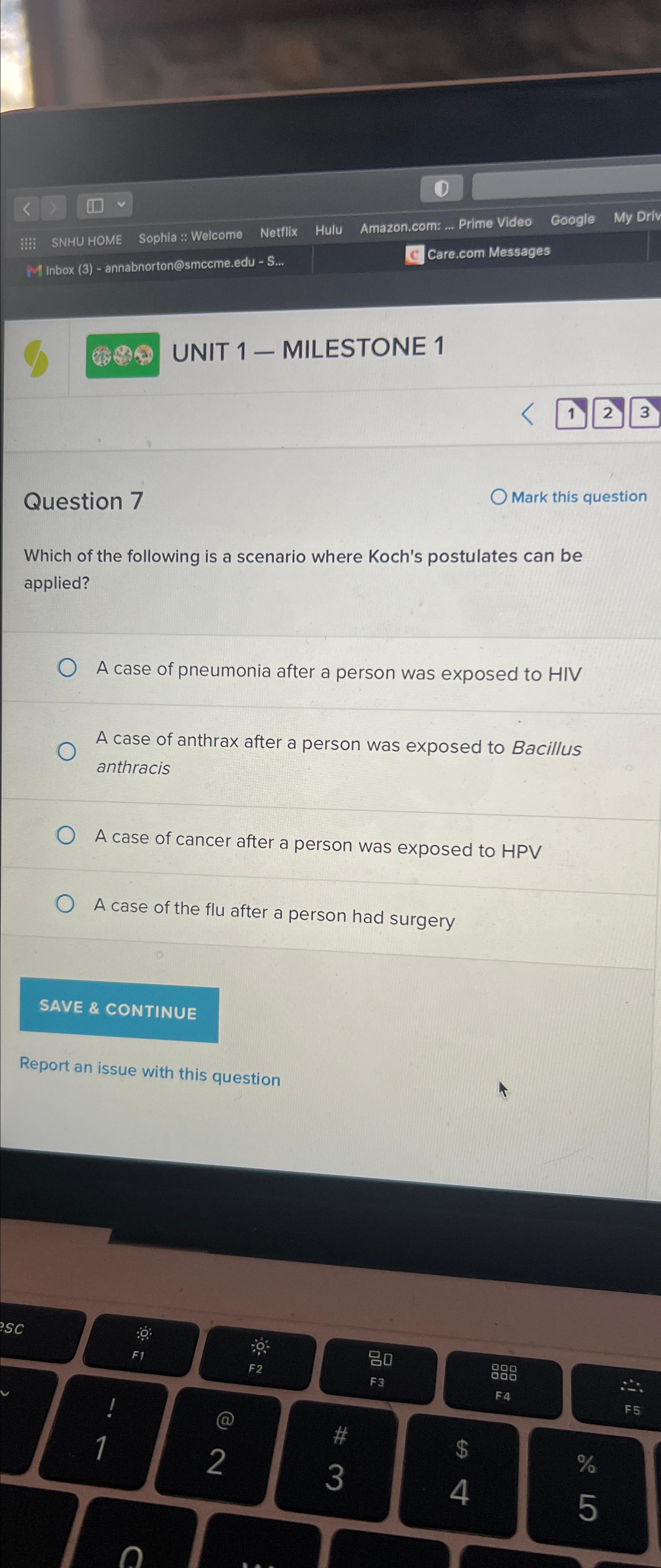 Solved UNIT 1 - ﻿MILESTONE 1Question 7Mark this | Chegg.com