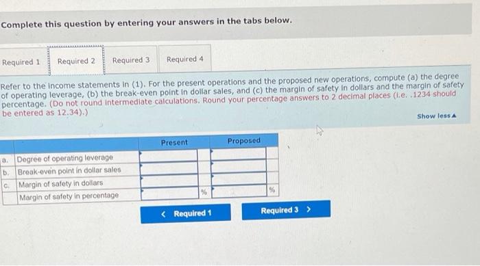 Solved Problem 5-29 (Algo) Changes in Cost Structure; | Chegg.com
