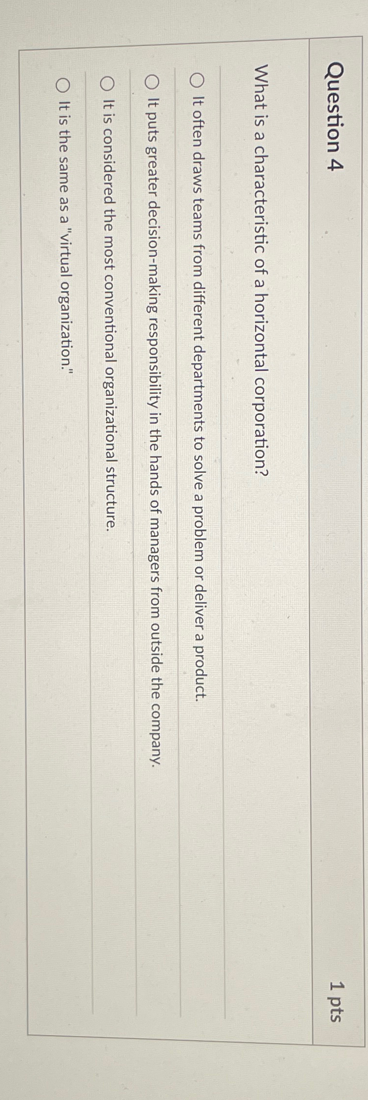 Solved Question 41 ﻿ptsWhat is a characteristic of a | Chegg.com
