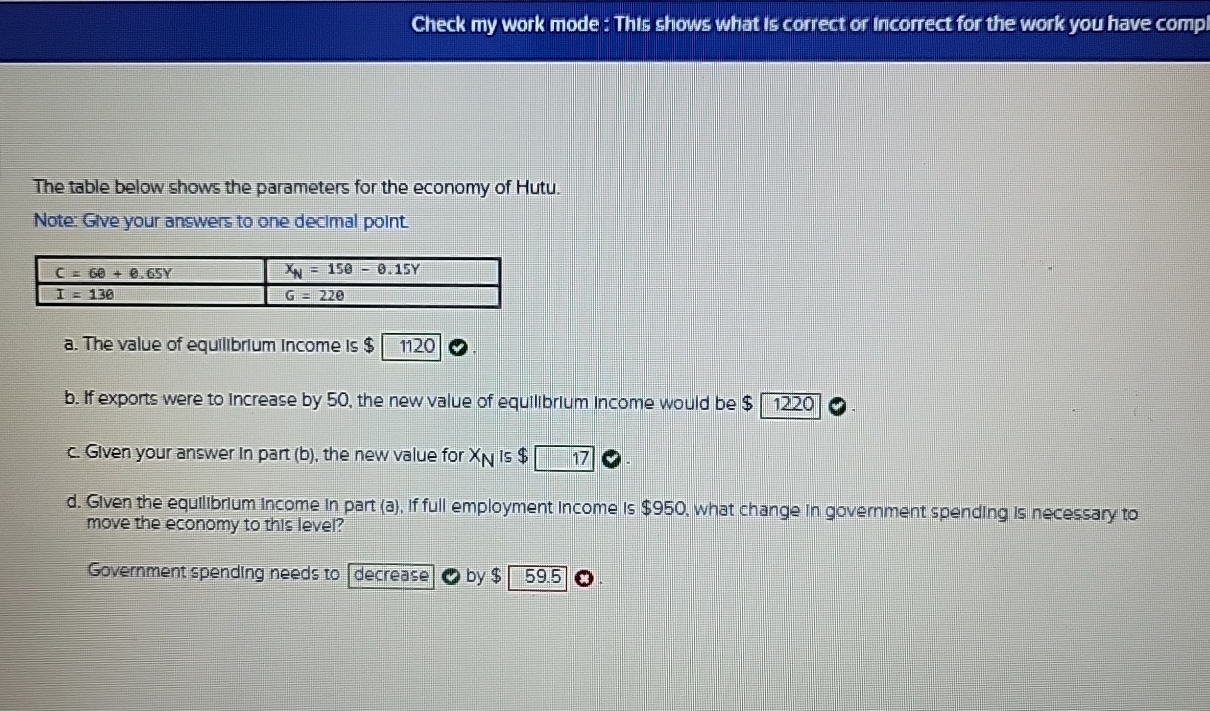 Solved Check my work mode: This shows what is correct or | Chegg.com