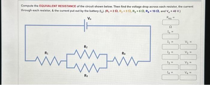 Solved Compute the EQUIVALENT RESISTANCE of the circuit | Chegg.com