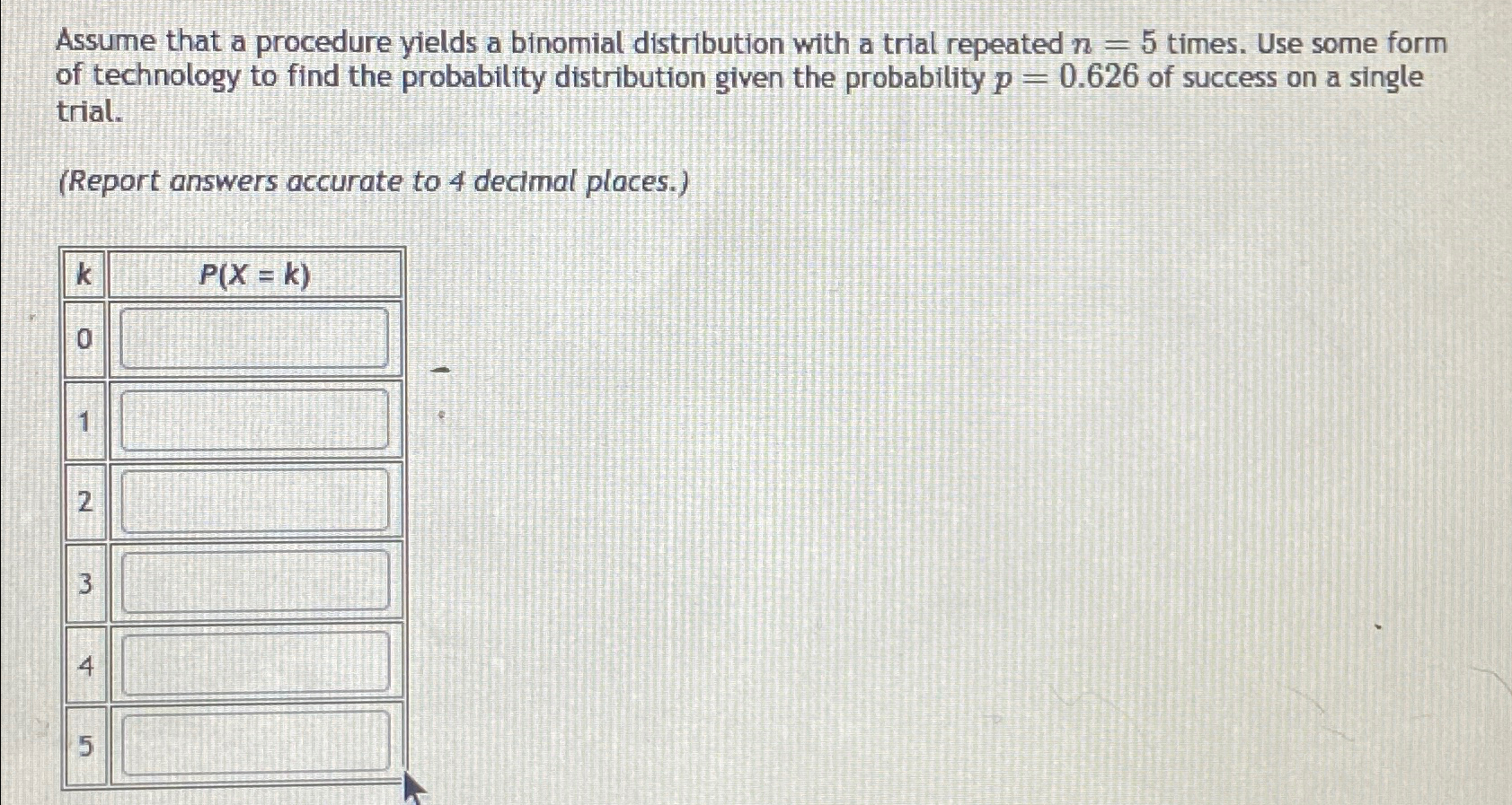 Solved Assume that a procedure yields a binomial | Chegg.com