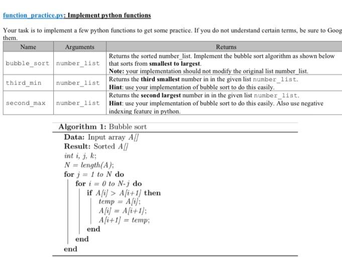 Solved Function Practicepy Implement Python Functions Your