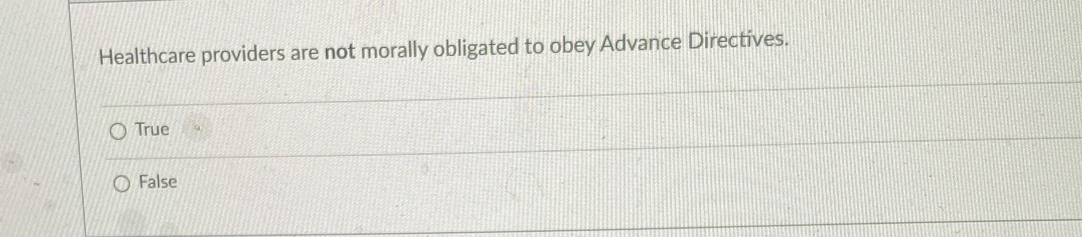 Solved Healthcare providers are not morally obligated to | Chegg.com