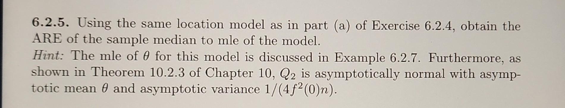 Solved 6.2.5. Using the same location model as in part (a) | Chegg.com