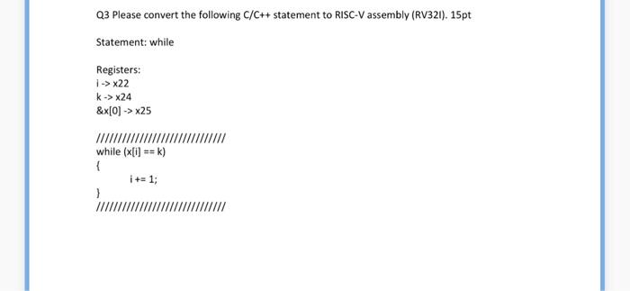 Q3 Please convert the following C/C++ statement to | Chegg.com