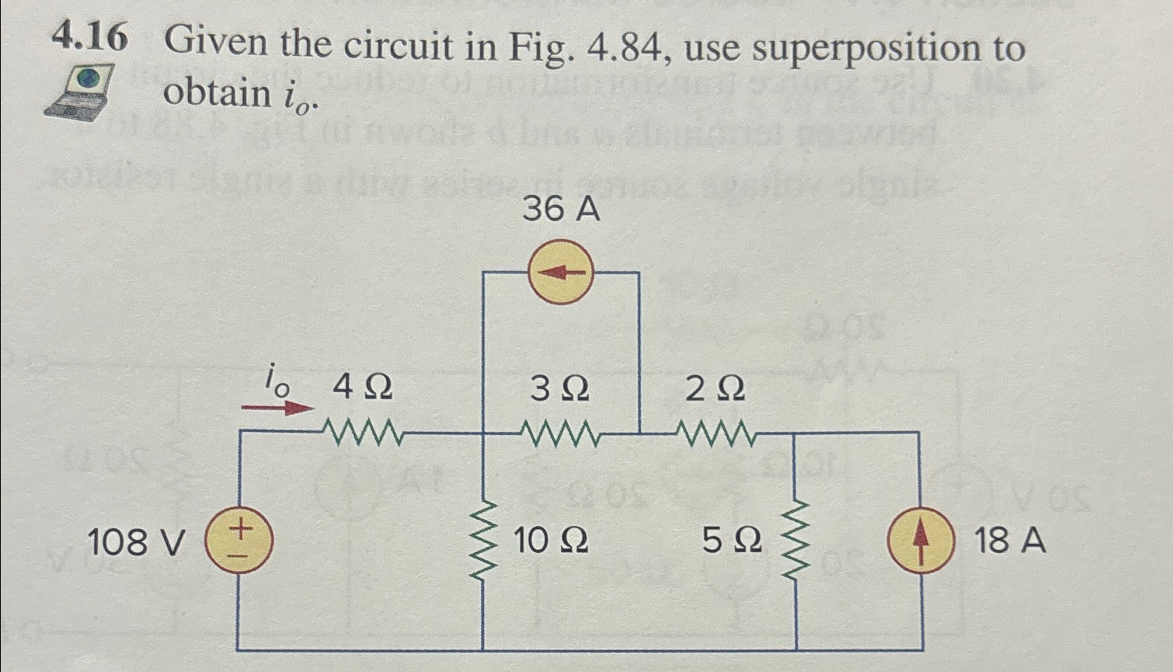 Solved 4.16 ﻿Given the circuit in Fig. 4.84, ﻿use | Chegg.com