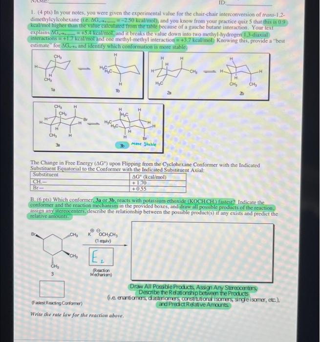 Solved 1. (4 pts) In your notes, you were given the | Chegg.com