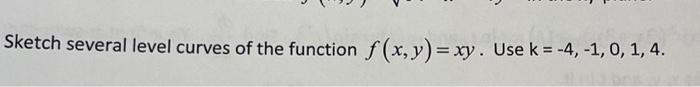 Solved Sketch several level curves of the function | Chegg.com