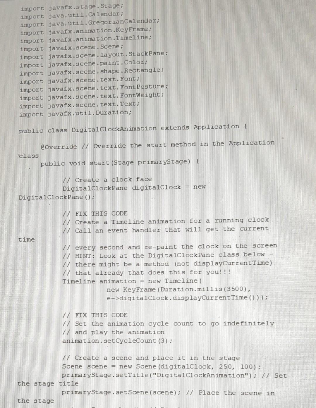Solved import javafx. stage. Stage: import java.util. | Chegg.com