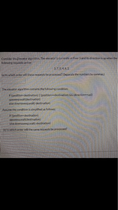 Consider the elevator. The tevatoris currently oor | Chegg.com