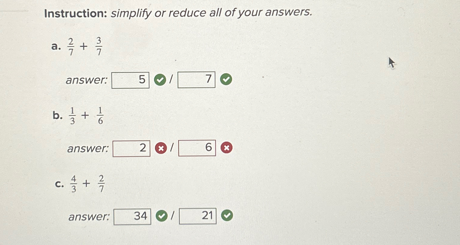 Solved Instruction: simplify or reduce all of your | Chegg.com